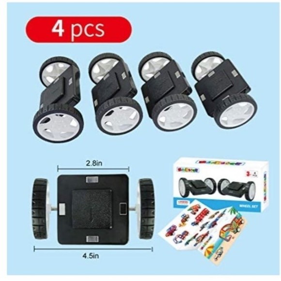 Toys | Magblocks Magnet Wheel Set New For Magblock Tiles | Poshmark